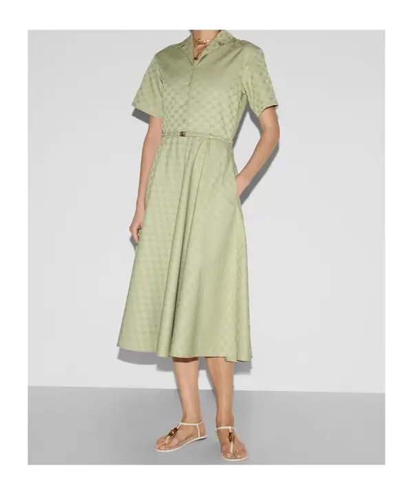 Gucci Mid-length Gg Gabardine Dress