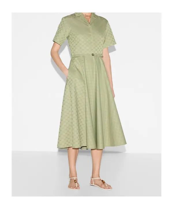 Gucci Mid-length Gg Gabardine Dress