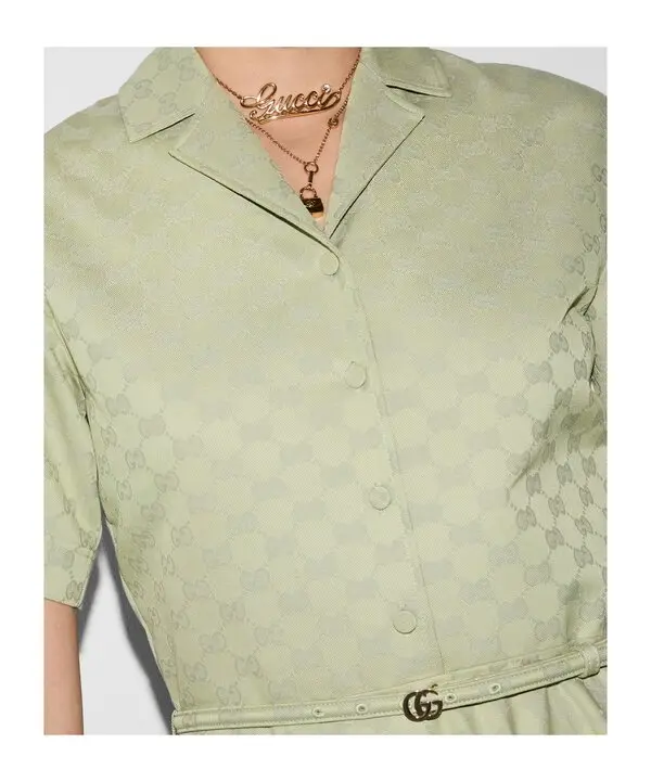 Gucci Mid-length Gg Gabardine Dress