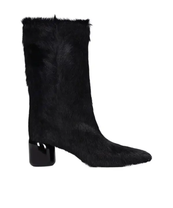 JIL SANDER Long Hair Ankle Boots