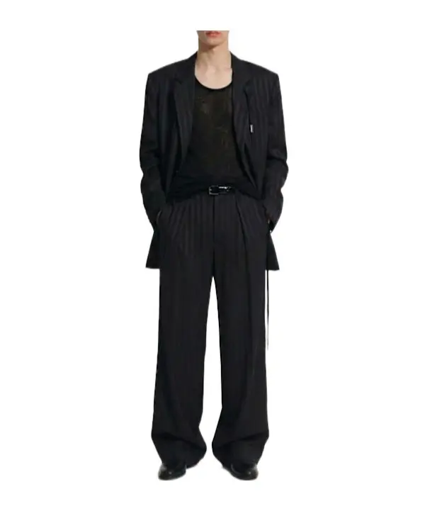 ANN DEMEULEMEESTER Wide Leg Pleated Trousers