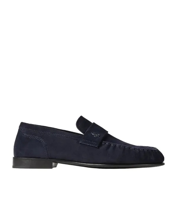 JIMMY CHOO Round Toe Loafers - Black