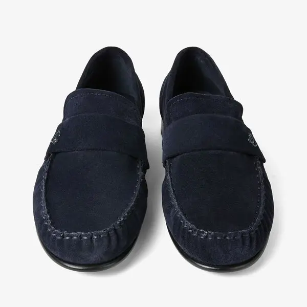 JIMMY CHOO Round Toe Loafers - Black