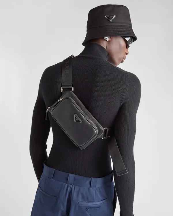 Prada Saffiano Leather Shoulder Bag - Black