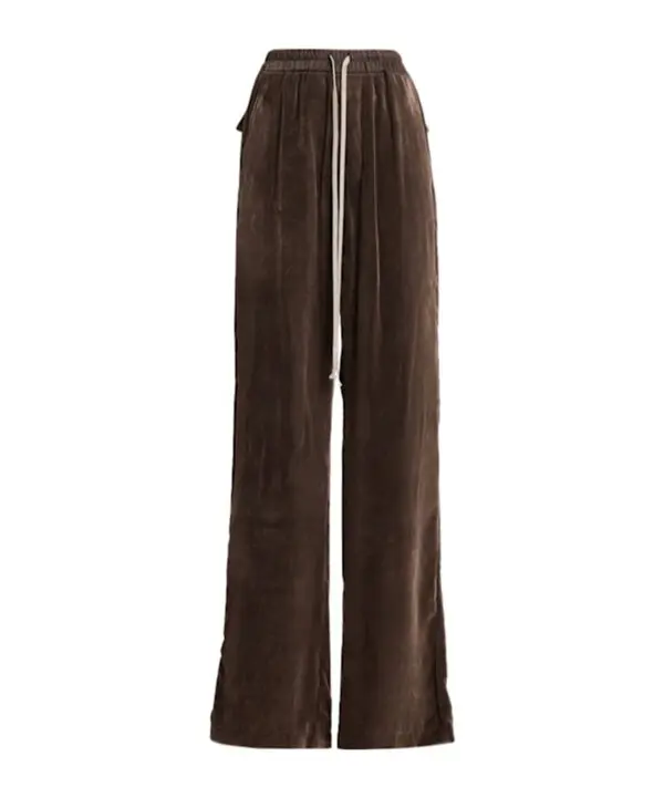 Rick Owens Dietrich Velvet Drawstring Pants - Black