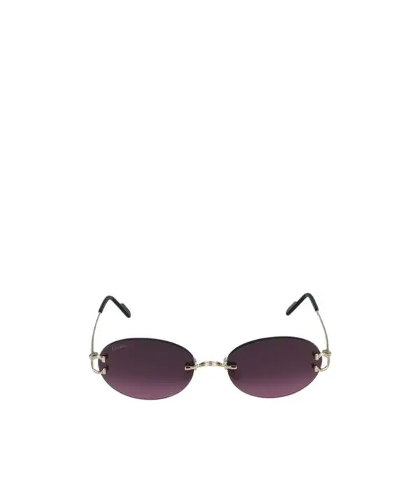 Cartier Oval Rimless Sunglasses - Black