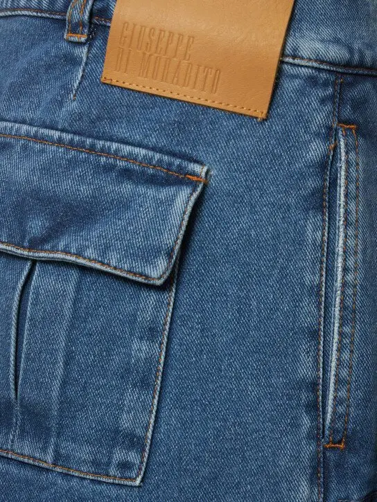 Giuseppe Di Morabito Maxi Cotton Denim Cargo Jeans