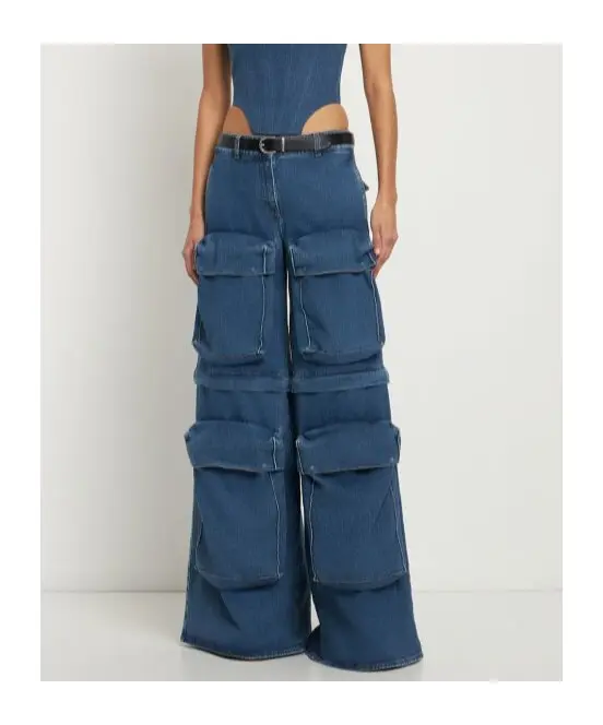 Giuseppe Di Morabito Maxi Cotton Denim Cargo Jeans