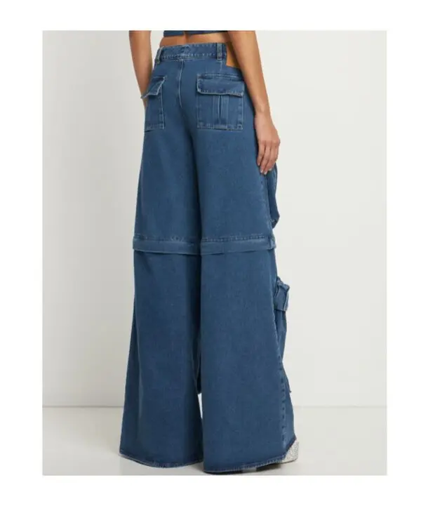 Giuseppe Di Morabito Maxi Cotton Denim Cargo Jeans