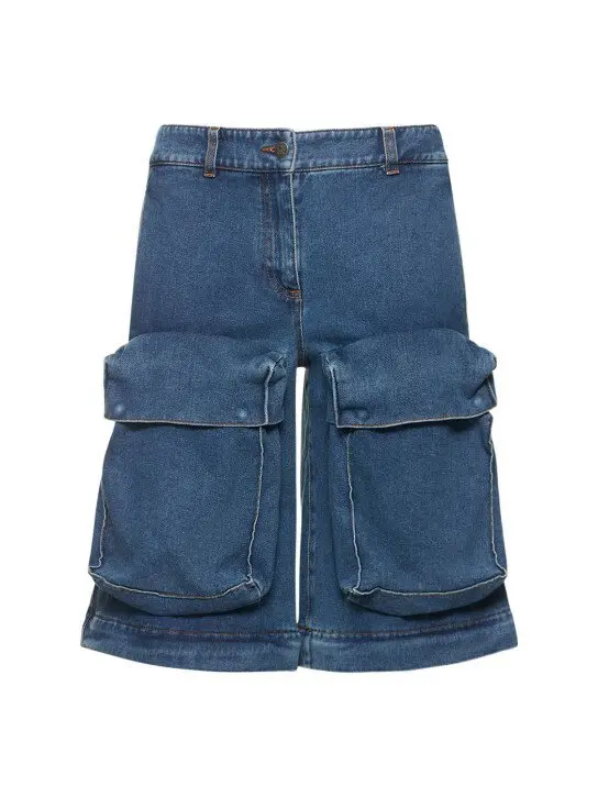 Giuseppe Di Morabito Maxi Cotton Denim Cargo Jeans