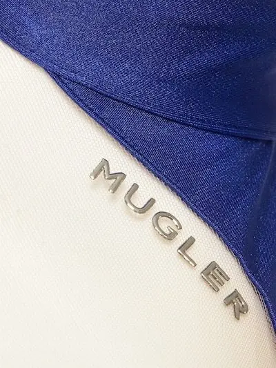 MUGLER Sheer Paneled Jersey One-piece Suit