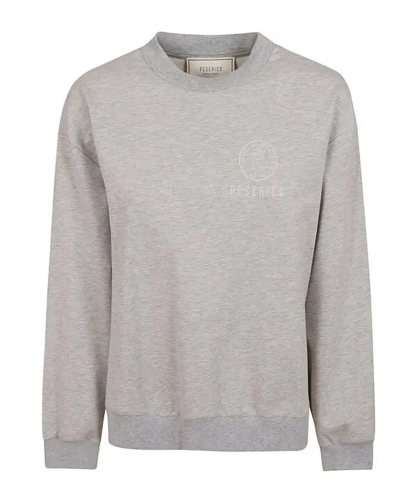 Peserico Logo Embroidered Crew-neck Sweatshirt