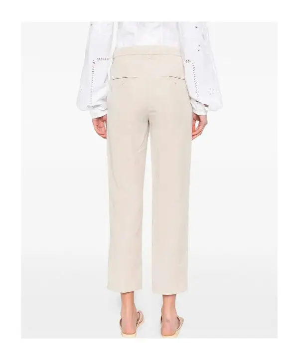 DONDUP Logo Detail Trousers - Nude