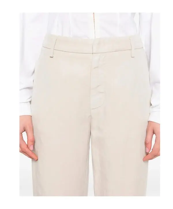 DONDUP Logo Detail Trousers - Nude
