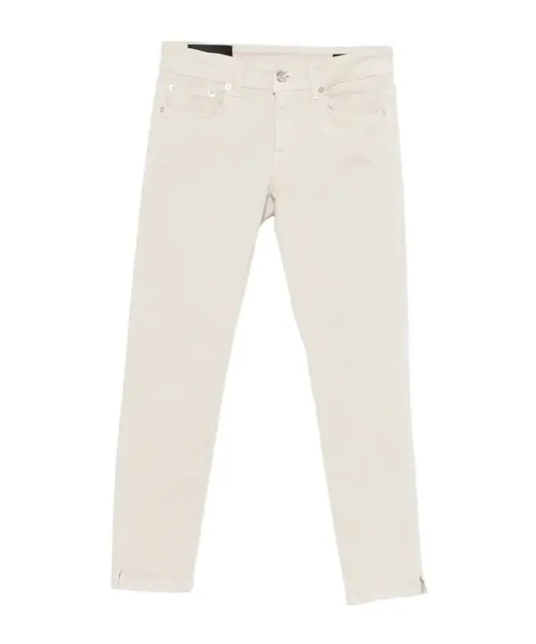 DONDUP Five-pocket Belt-loop Jeans - White