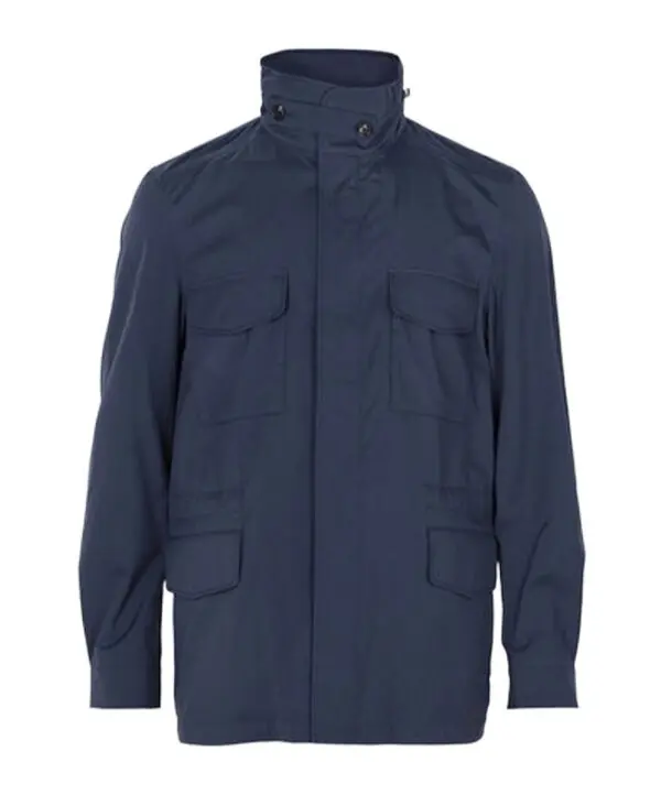 Loro Piana Long Sleeve Stand Collar Jacket