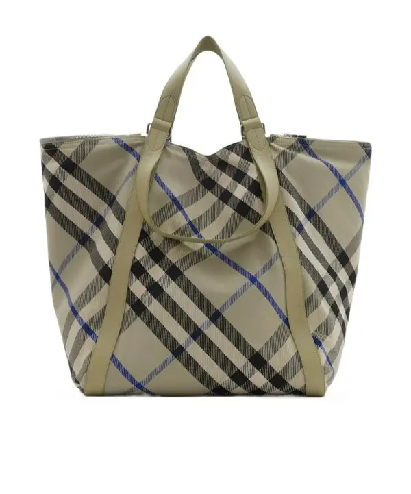Burberry Festival Check Tote Bag - Lichen