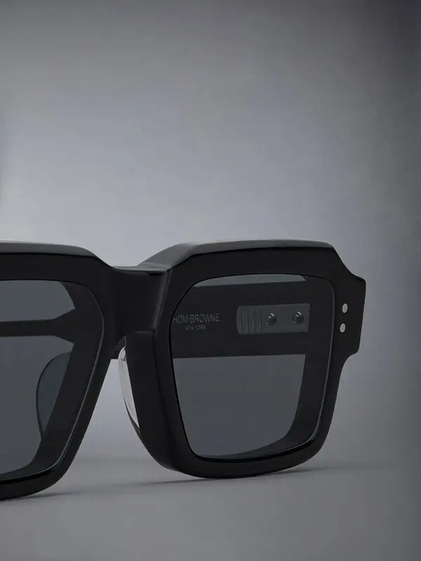 Thom Browne Rectangle Frame Sunglasses - Black
