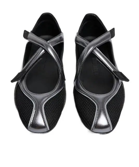 Attico Ballerina Flats With Crisscross Straps