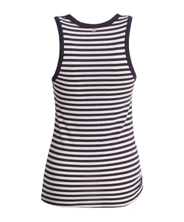 Rabanne Striped Jersey Tank Top With Ring Detail