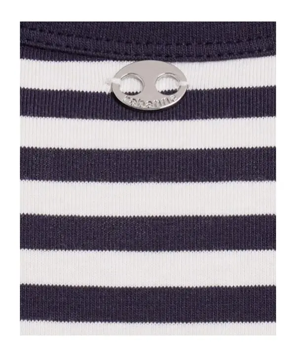 Rabanne Striped Jersey Tank Top With Ring Detail