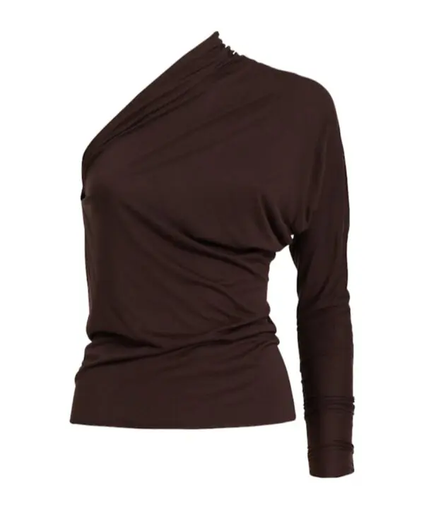 Rick Owens Asymmetrical Long Sleeve Top