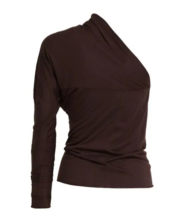 Rick Owens Asymmetrical Long Sleeve Top