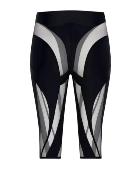 MUGLER Eco Sport Spiral Mesh Bike Shorts