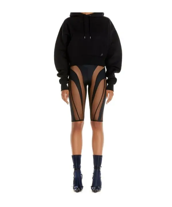 MUGLER Eco Sport Spiral Mesh Bike Shorts