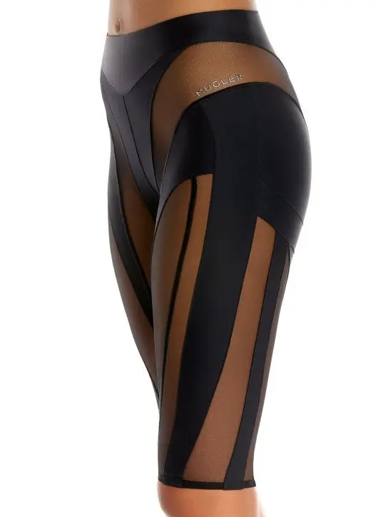 MUGLER Eco Sport Spiral Mesh Bike Shorts