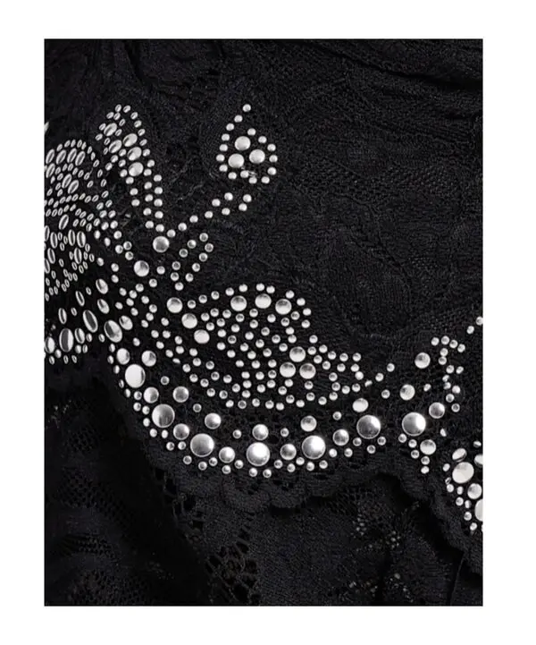 Rabanne Lace Embellished Off-the-shoulder Top