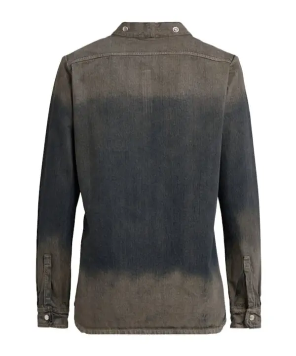Rick Owens Larry Fogpocket Cotton Denim Shirt - Black
