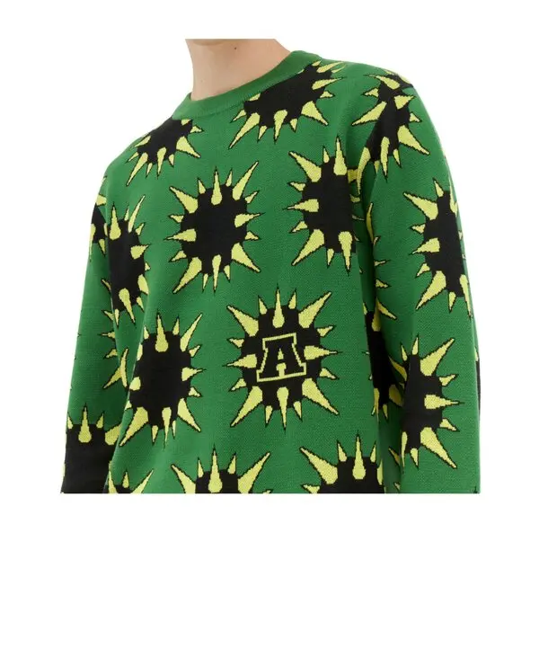 AWAKE Round Neck Sweater With All-over Pattern