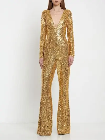 Michael Kors Sequined V-neck Jumpsuit