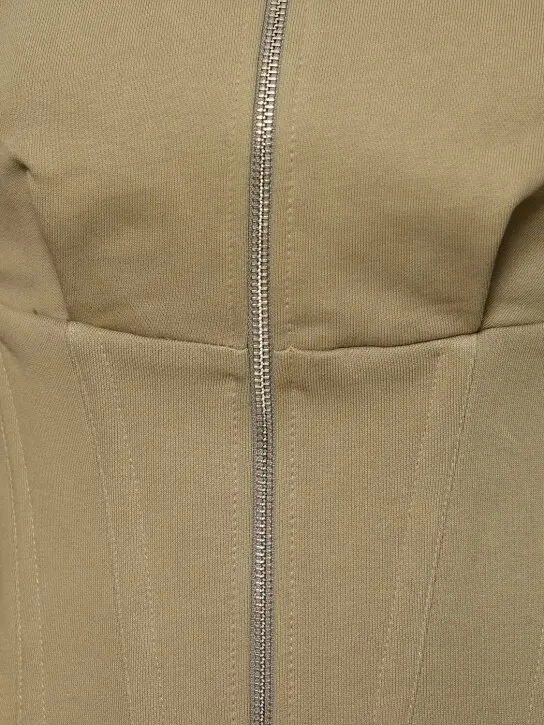 DION LEE Cotton Jersey Corset Hoodie