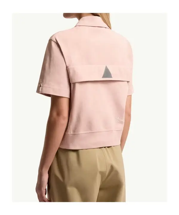 Moncler Logo Patch Short Sleeve Polo Shirt