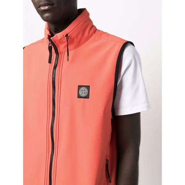 Stone Island Logo Patch Zipped Waistcoat
