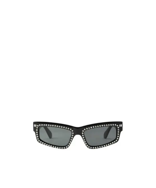 Off-White Full Frame Embellished Sunglasses - Gray
