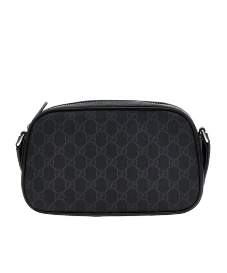 Gucci Gg Supreme Zipped Messenger Bag - Black