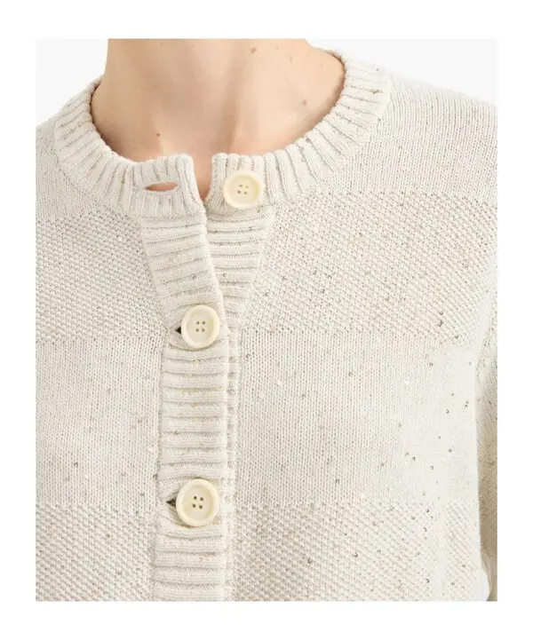 Brunello Cucinelli Buttoned Cardigan - Oat
