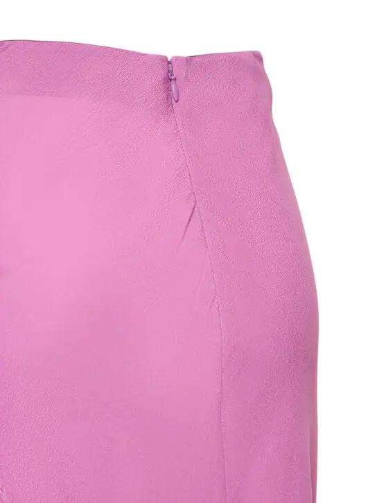 Giuseppe Di Morabito Viscose Midi Skirt With Feather Trim