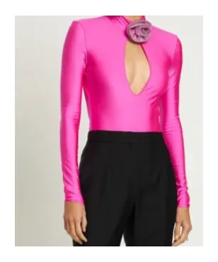 Giuseppe Di Morabito Floral Embellished High Neck Bodysuit