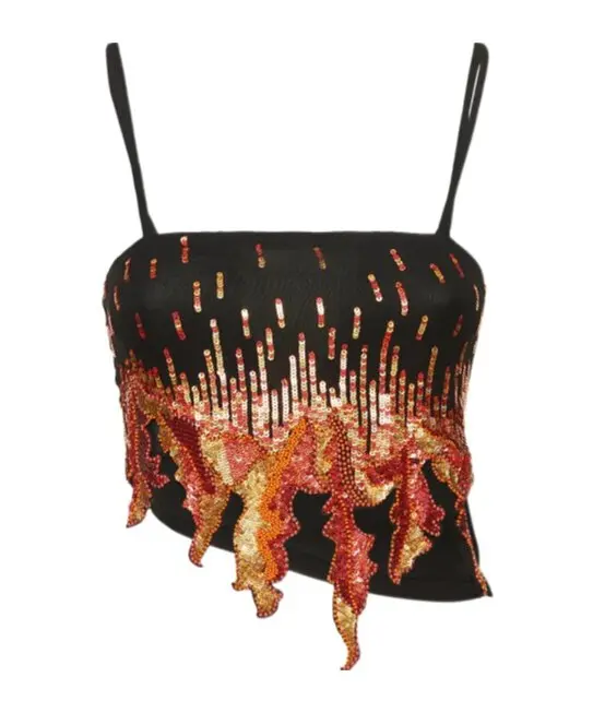 Giuseppe Di Morabito Embellished Asymmetrical Viscose Top