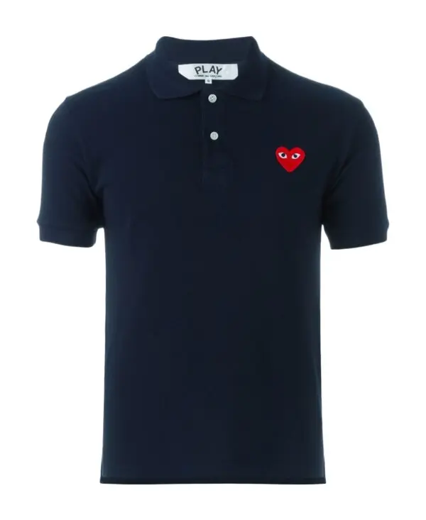 Play Comme Des Garcon Comme Des Garçons Play Short-sleeved Logo Embroidered Polo Shirt