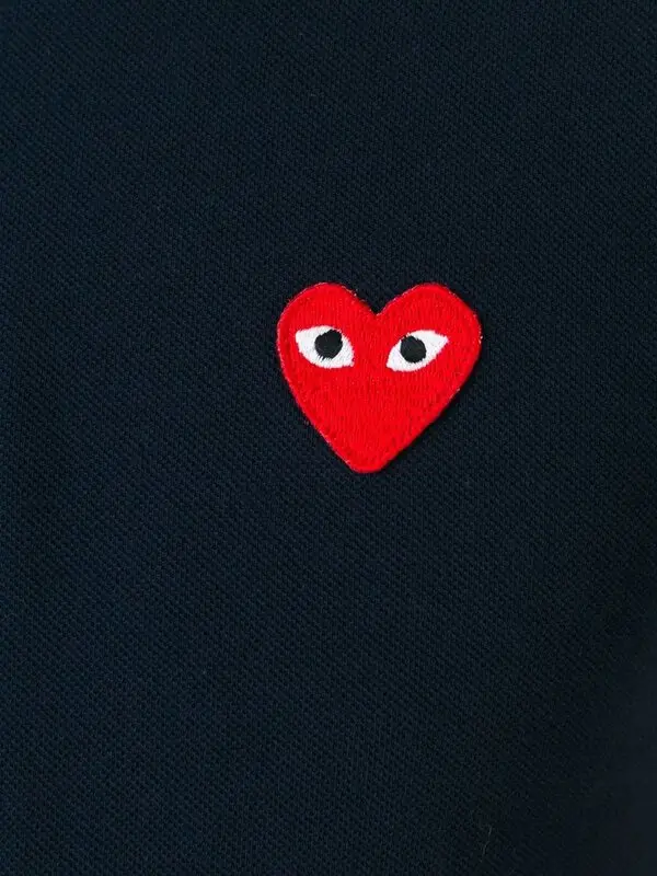 Play Comme Des Garcon Comme Des Garçons Play Short-sleeved Logo Embroidered Polo Shirt