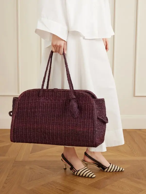 Jacquemus Woven Top Handle Shoulder Bag - Red