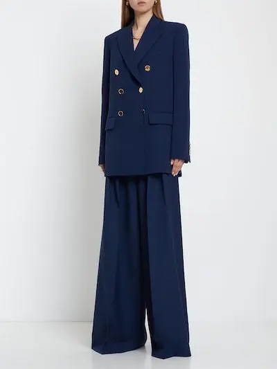 Michael Kors Double-breasted Gabardine Blazer