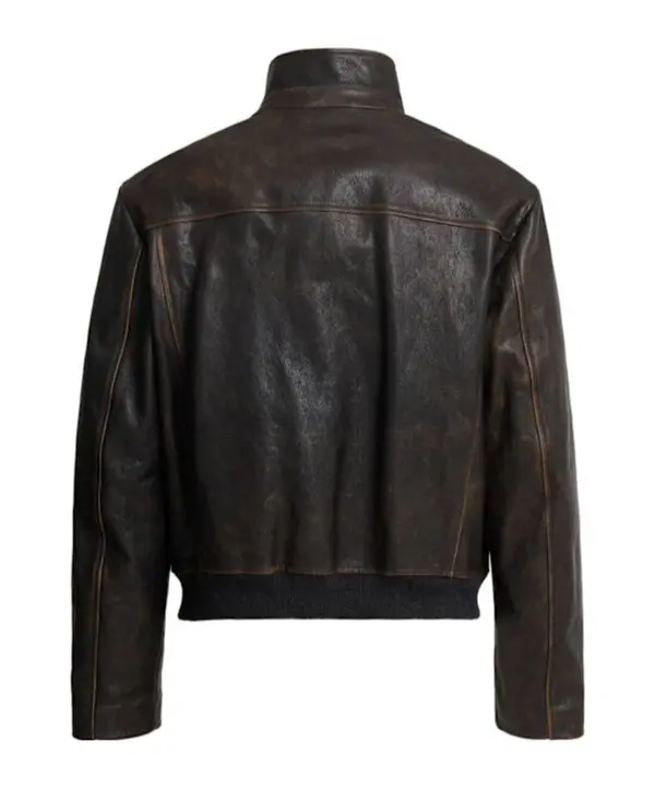 THE ROW Akia Leather Bomber Jacket