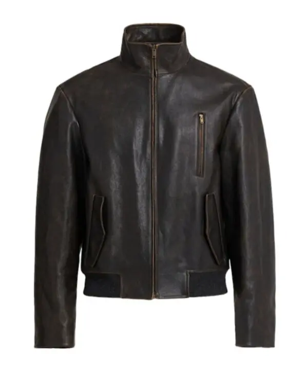 THE ROW Akia Leather Bomber Jacket