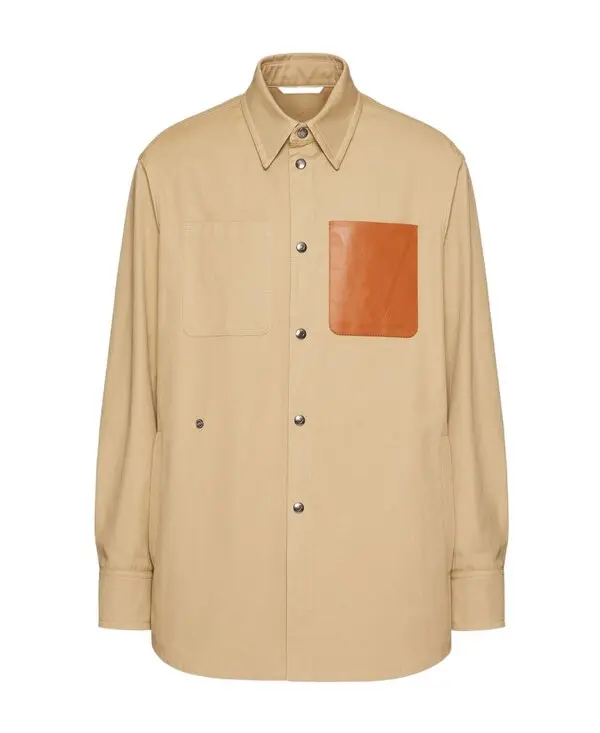 Valentino Garavani Logo Patch Collared Button-up Shirt